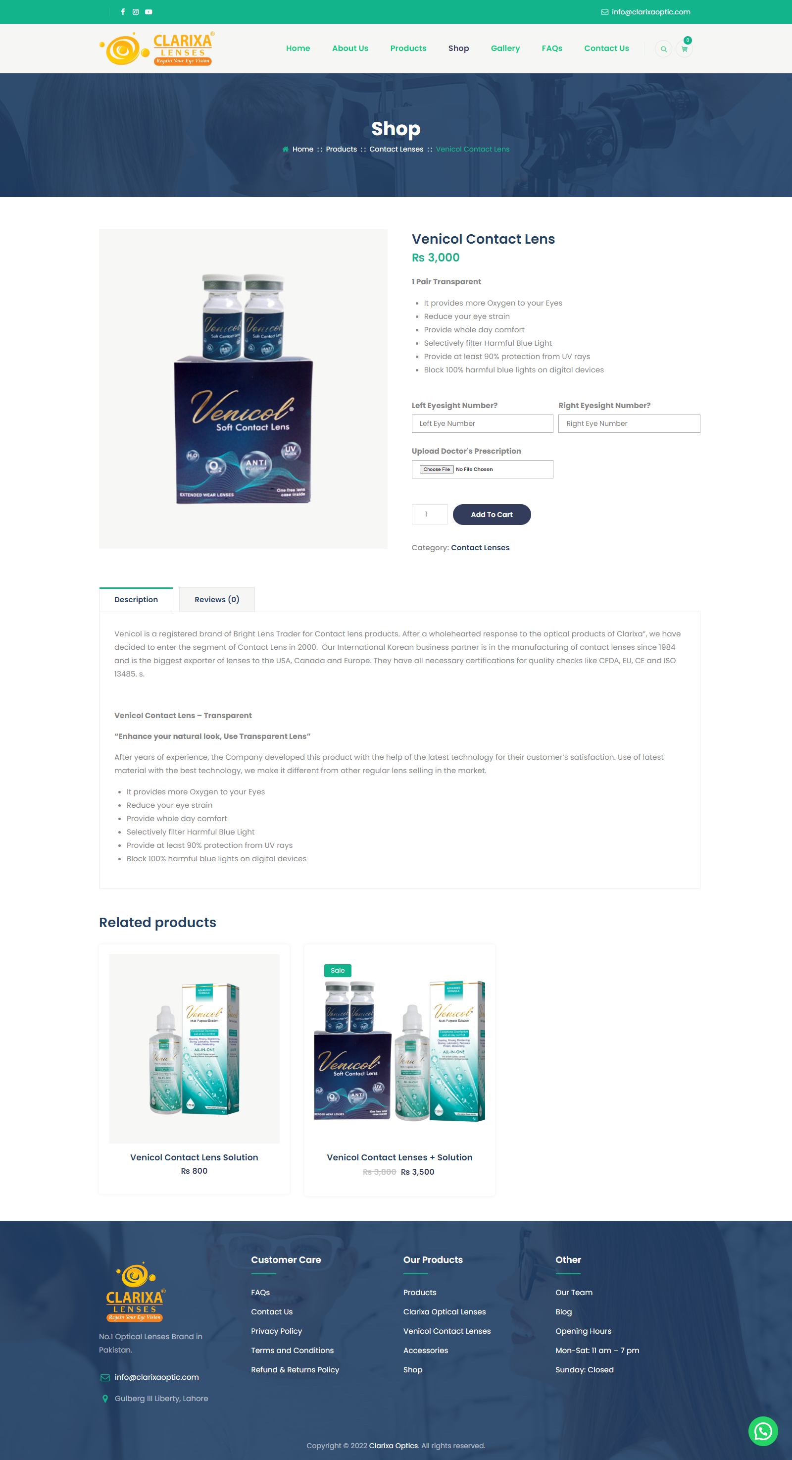 Clarixa Optical Lenses - Digital Co-operatives